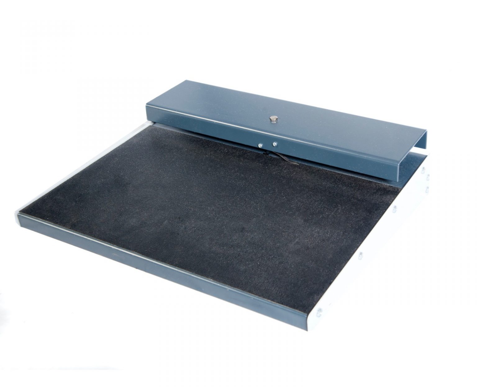 Variable height footrest with integrated pedal for acknowledgment for ...
